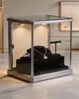 China Customizable Luxury Wooden Jewelry Display Cases, Equipped with LED Lighting, Eco-friendly and Durable for sale