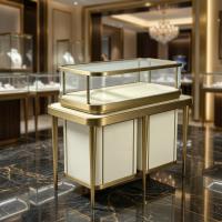 China Modern Luxury Platinum Modular Jewelry Display Set: Stylish Tempered Glass Display Cases for High-End Retail Jewelry Stores for sale