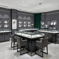 China Custom-designed Display Cases for High-end Jewelry Stores;minimalist,luxury-inspired Glass Island Display Cases;display Counters for sale