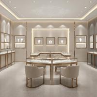 China Custom-designed Display Cases for High-end Jewelry Stores;minimalist,luxury-inspired Glass Island Display Cases;display Counters for sale
