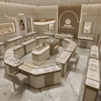 China Custom-designed Display Cases for High-end Jewelry Stores;minimalist,luxury-inspired Glass Island Display Cases;display Counters for sale
