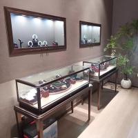 China Vintage Wall-Mounted Jewelry Display Cabinet | Minimalist Tall Glass Cabinet | Display Cabinet for Antiques, Bracelets, and Jade for sale