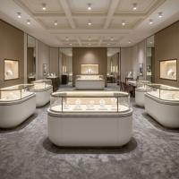 China Affordable Luxury Wooden Oval Glass Jewelry Display Cabinet, Jewelry Display Case, Watch Display Case, Jewelry showcase for sale