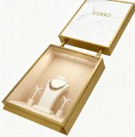 China Luxury Gold & Marble Jewelry Display Case, Custom Logo Pedestal Showcase with LED Lighting for Boutiques for sale