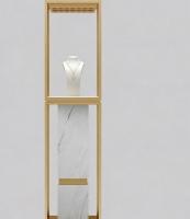 China Modern Metal LED Lit Tall Glass Jewelry Showcase with Customizable Design for Luxury Boutique and Shopping Malls for sale