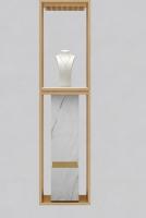 China Modern Metal LED Lit Tall Glass Jewelry Showcase with Customizable Design for Luxury Boutique and Shopping Malls for sale