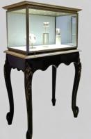 China Vintage Luxury Jewelry Display Cabinet Tempered Glass Durable Metal Construction LED Lighting for Necklace Earring Exhibition for sale
