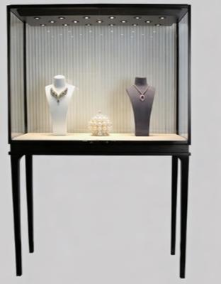 China Modern Luxury Freestanding Jewelry Display Cabinet with LED Lighting for Mall Showcase and Retail Display for sale