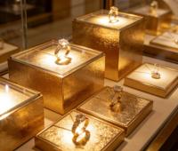 China High End LED Lit Tall Glass Jewelry Showcase for Necklaces & Rings for Boutique and Luxury Shopping Malls for sale