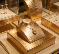 China High End LED Lit Tall Glass Jewelry Showcase for Necklaces & Rings for Boutique and Luxury Shopping Malls for sale