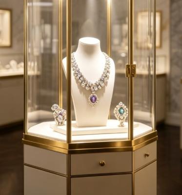 China Custom High-end Creative Jewelry Display case Jewelry Glass Counter Boutique Watch museum Display case for sale