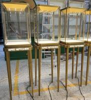 China Customizable LED Tall Display Case Integrated Lockable Storage for Luxury Jewelry/Wristwatch Retail Store Furniture (Aluminium) for sale
