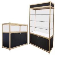 China Glass Jewelry Cabinet Upright Display Case for Retail Shop Lockable LED Light Jewellery Shop Showcase for sale