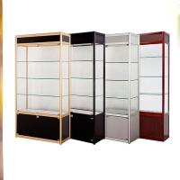 China Glass Jewelry Cabinet Upright Display Case for Retail Shop Lockable LED Light Jewellery Shop Showcase for sale