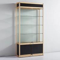 China Glass Jewelry Cabinet Upright Display Case for Retail Shop Lockable LED Light Jewellery Shop Showcase for sale