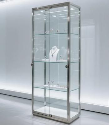 China Jewellery Store Design Jewelry Counter Watches Showcase Display Glass Retail Jewelry Cases for sale