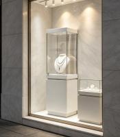 China Modern Glass Jewelry Store Cabinet Display Showcase Counter for Shopping Mall with Gold Finish for sale