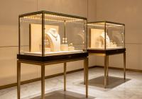 China Wooden Round Jewelry showcase Slide Out Deck Jewelry Display Counter Jewellery Display Cabinet Kiosk for sale