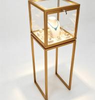 China Glass Jewelry Store Cabinet Furniture Jewelry Display Showcase Counter Gold Glass Counter for sale