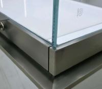 China Custom Museum-Grade Jewelry Display Case, Stainless Steel Frame with LED Lighting & Marble Base for sale