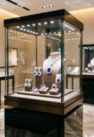 China High-End Jewelry Display Cabinet - Custom Tempered Glass Case with LED Lighting for Luxury Retail Store Design for sale