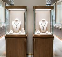 China Premium Metal Frame Lockable Jewelry Glass Cabinet with LED Lighting for Luxury Shopping Malls & Retail Stores for sale