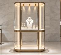 China Modern Aluminium LED Lighting Glass Display Showcase Cabinet for Luxury Jewelry Retail Store & Shopping Mall for sale
