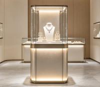 China Modern Aluminium LED Lighting Glass Display Showcase Cabinet for Luxury Jewelry Retail Store & Shopping Mall for sale