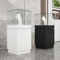 China Modern Design Wooden Jewelry Showcase with Glass Door & LED Strip Light for sale