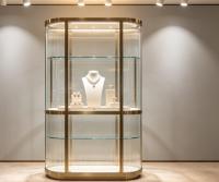China GZowin Customizable Glass Display Cabinet LED Lighting for Luxury Jewelry Retail Shopping Malls-Durable High Quality Easy Clean for sale