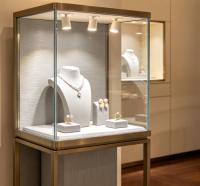 China GZowin Customizable Glass Display Cabinet LED Lighting for Luxury Jewelry Retail Shopping Malls-Durable High Quality Easy Clean for sale