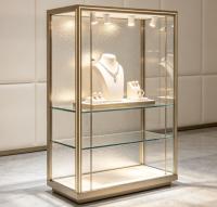 China GZowin Customizable Glass Display Cabinet LED Lighting for Luxury Jewelry Retail Shopping Malls-Durable High Quality Easy Clean for sale