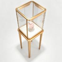 China Luxury Gold Vertical Jewelry Display Case, Glass Showcase for sale