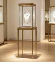 China Modern Jewelry Glass Display Showcase with LED Lighting Customizable Dimensions & Finish for Retail Stores for sale
