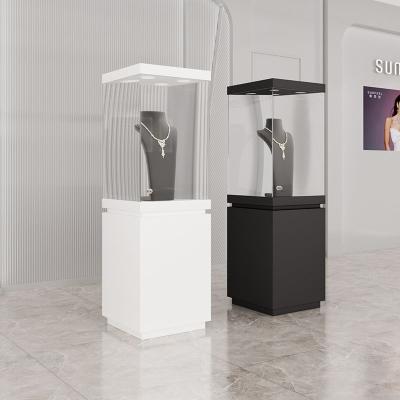 China Customized Glass Jewelry Display Case with LED Lighting Retail Showcase Furniture for Jewelry Store for sale