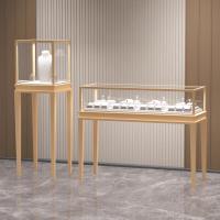 China Luxurious High-leg Jewelry Display Cabinet in a Modern Minimalist Style, Featuring LED Lighting to Perfectly showcase Jewelry for sale
