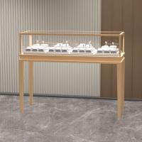 China Luxurious High-leg Jewelry Display Cabinet in a Modern Minimalist Style, Featuring LED Lighting to Perfectly showcase Jewelry for sale