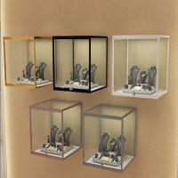 China Wall Mounted Jewelry Display Cabinet Metal Glass Wood Jewelry Wall Showcase for Store for sale