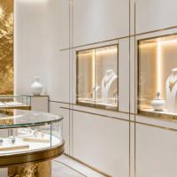China Factory Wholesale Jewelry Display Cabinet Metal Glass Wood Custom Size Showcase for sale