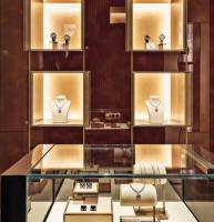 China Luxury Modern Freestanding Jewelry Display Cabinet with LED Lit Glass Showcase & Durable Wooden Storage for Mall Retail for sale
