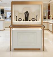 China Modern Luxury Freestanding Jewelry Showcase Cabinet with LED Lighting for Necklace & Bracelet Retail Stores for sale
