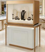 China Modern Luxury Freestanding Jewelry Showcase Cabinet with LED Lighting for Necklace & Bracelet Retail Stores for sale