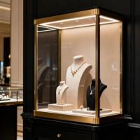 China Modern Jewellery Display Showcase Shop Counter Stainless Steel Luxury Cabinet Jewelry Store Glass Furniture Jewelry Showcase for sale