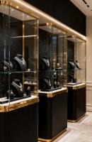 China Modern Jewellery Display Showcase Shop Counter Stainless Steel Luxury Cabinet Jewelry Store Glass Furniture Jewelry Showcase for sale
