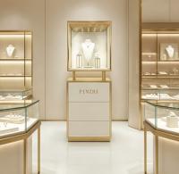 China Luxury Jewellery Counter Display Jewelry Store Furniture Glass Jewelry Display Cabinet with Light Jewelry Cabinet for sale