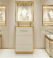 China Luxury Jewellery Counter Display Jewelry Store Furniture Glass Jewelry Display Cabinet with Light Jewelry Cabinet for sale