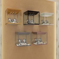China Classic Wooden Jewelry Display Case with Glass Panel for Ring & Necklace for sale