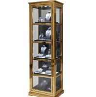 China Custom Gold LED Lit Metal Freestanding Multi-Layer Jewelry Display Tower with Durable Design for Retail Stores for sale