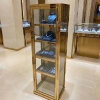 China Custom Gold LED Lit Metal Freestanding Multi-Layer Jewelry Display Tower with Durable Design for Retail Stores for sale
