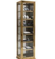 China Custom Gold LED Lit Metal Freestanding Multi-Layer Jewelry Display Tower with Durable Design for Retail Stores for sale